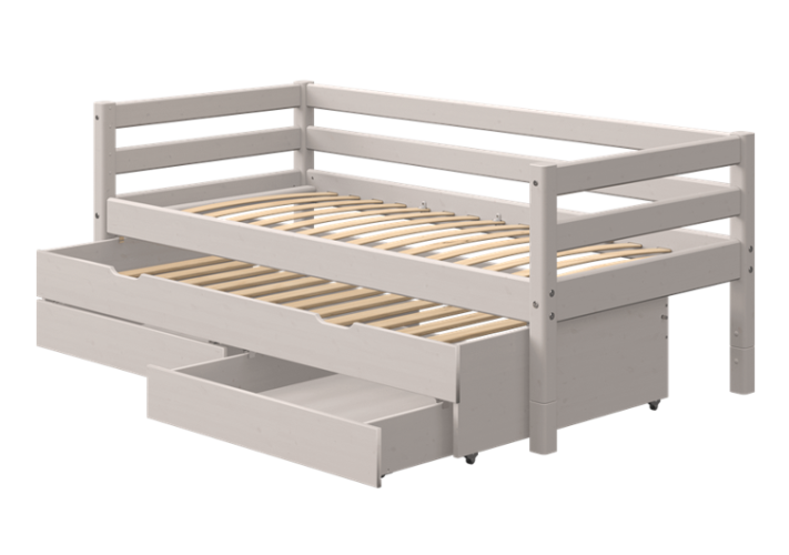 Flexa Classic Bett mit Ausziehbett und 2 Schubladen 90 x 200 cm | Grau ...